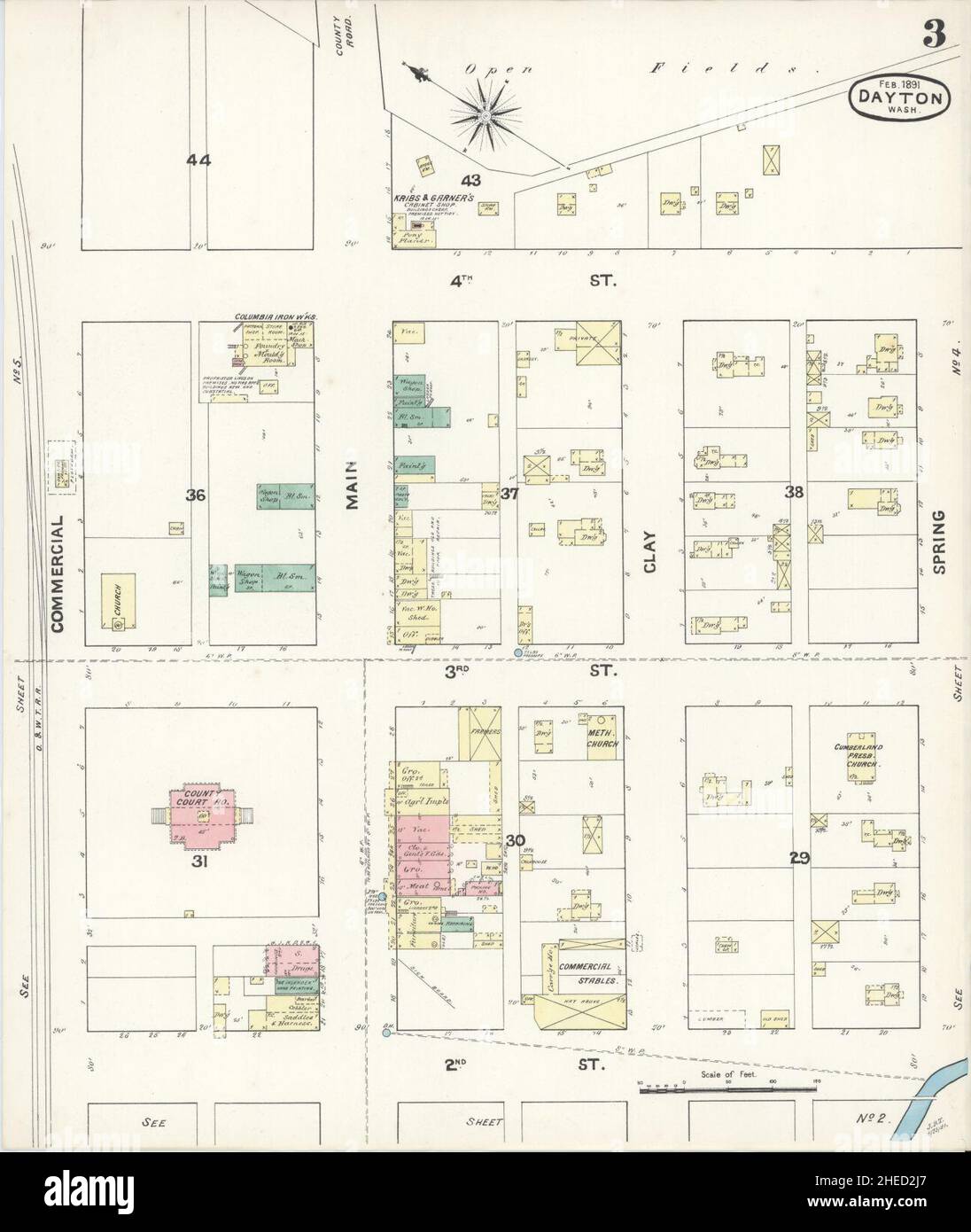 Map of dayton washington hi-res stock photography and images - Alamy