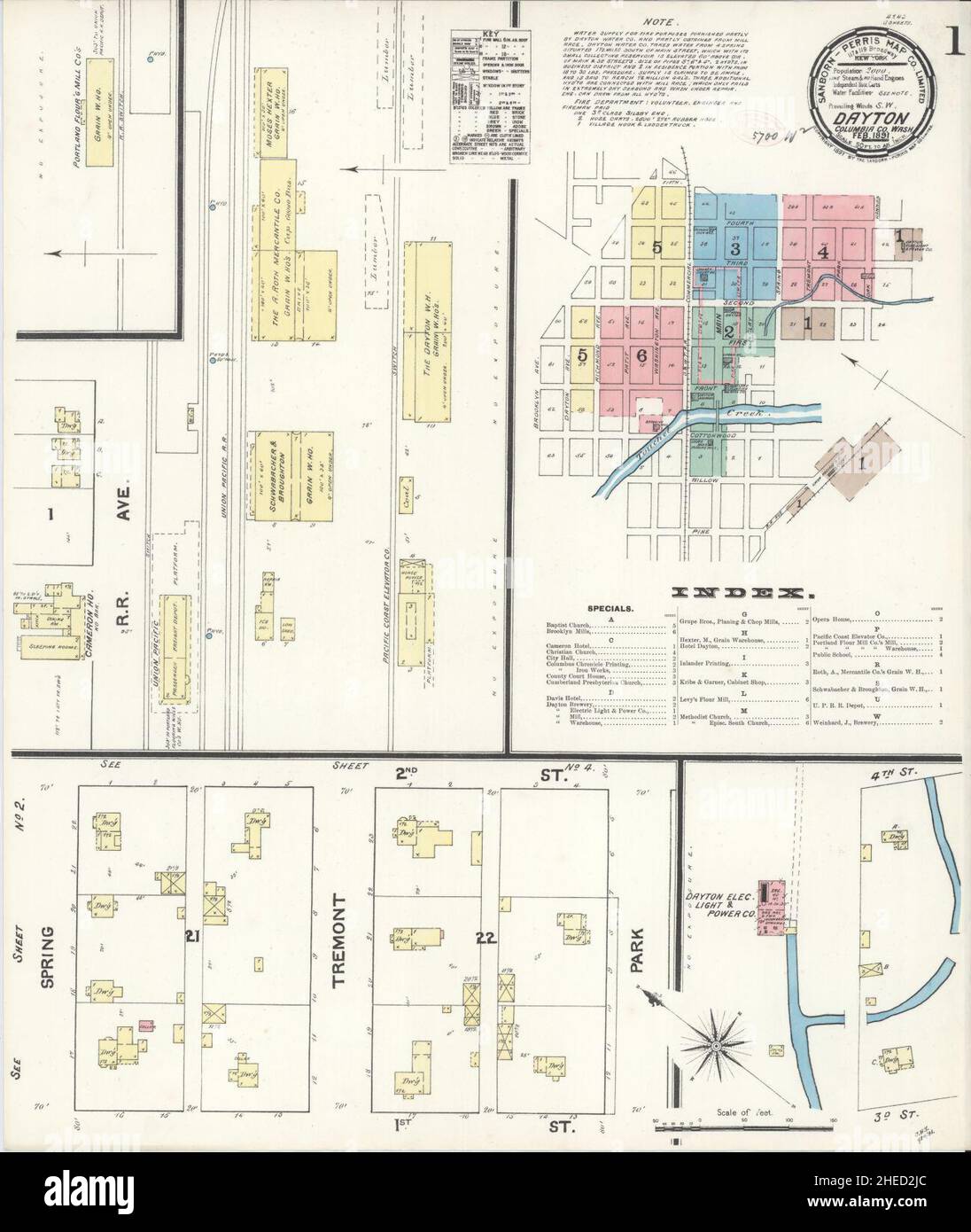 Dayton washington map hi-res stock photography and images - Alamy