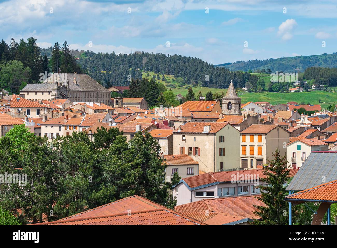 France, Lozere, Langogne, stage on the Stevenson trail or GR 70 Stock ...
