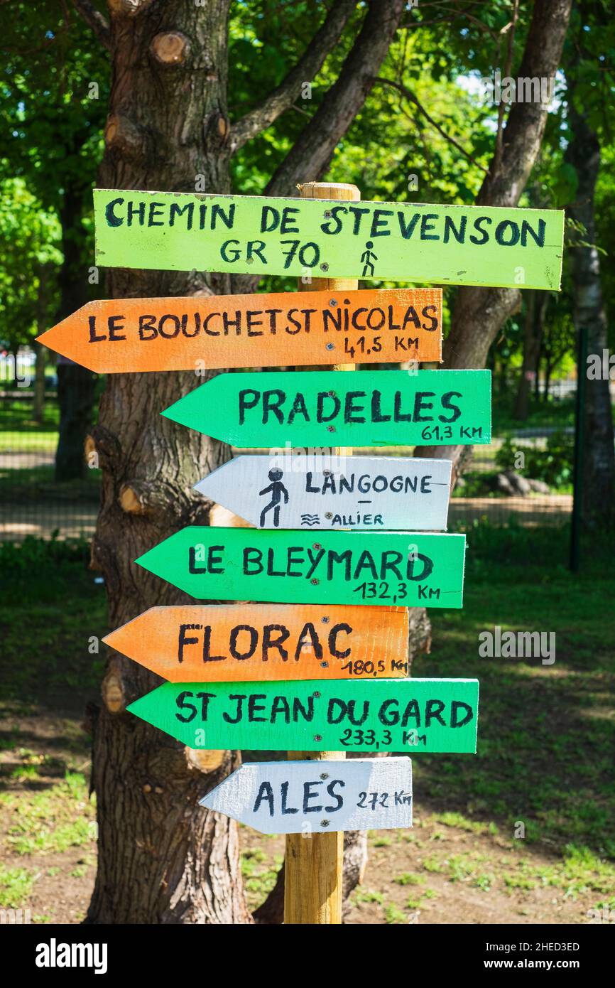 France, Haute-Loire, Le Puy-en-Velay, starting-point of the Stevenson ...