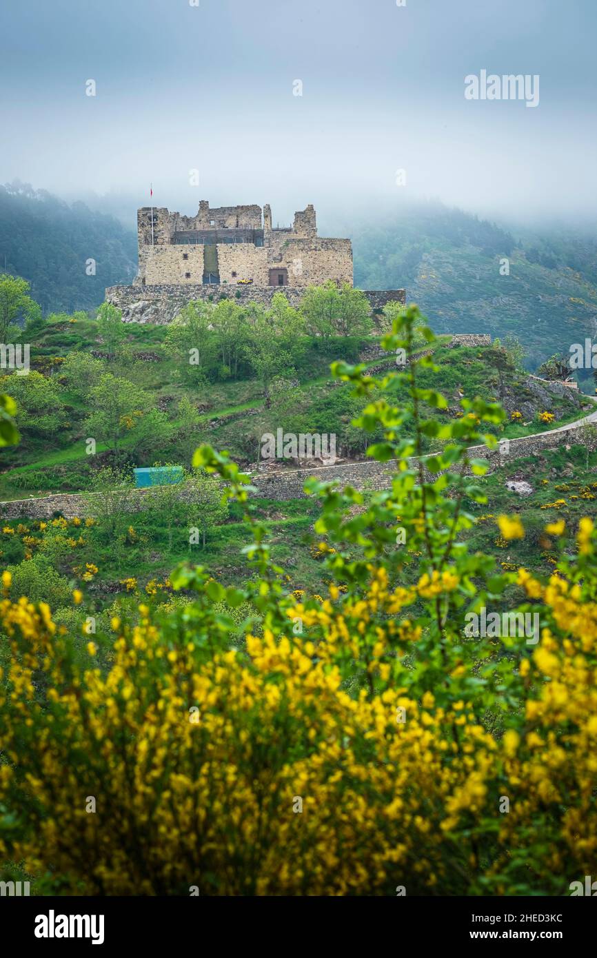 France, Haute-Loire, Goudet, village on the Stevenson trail or GR 70 ...