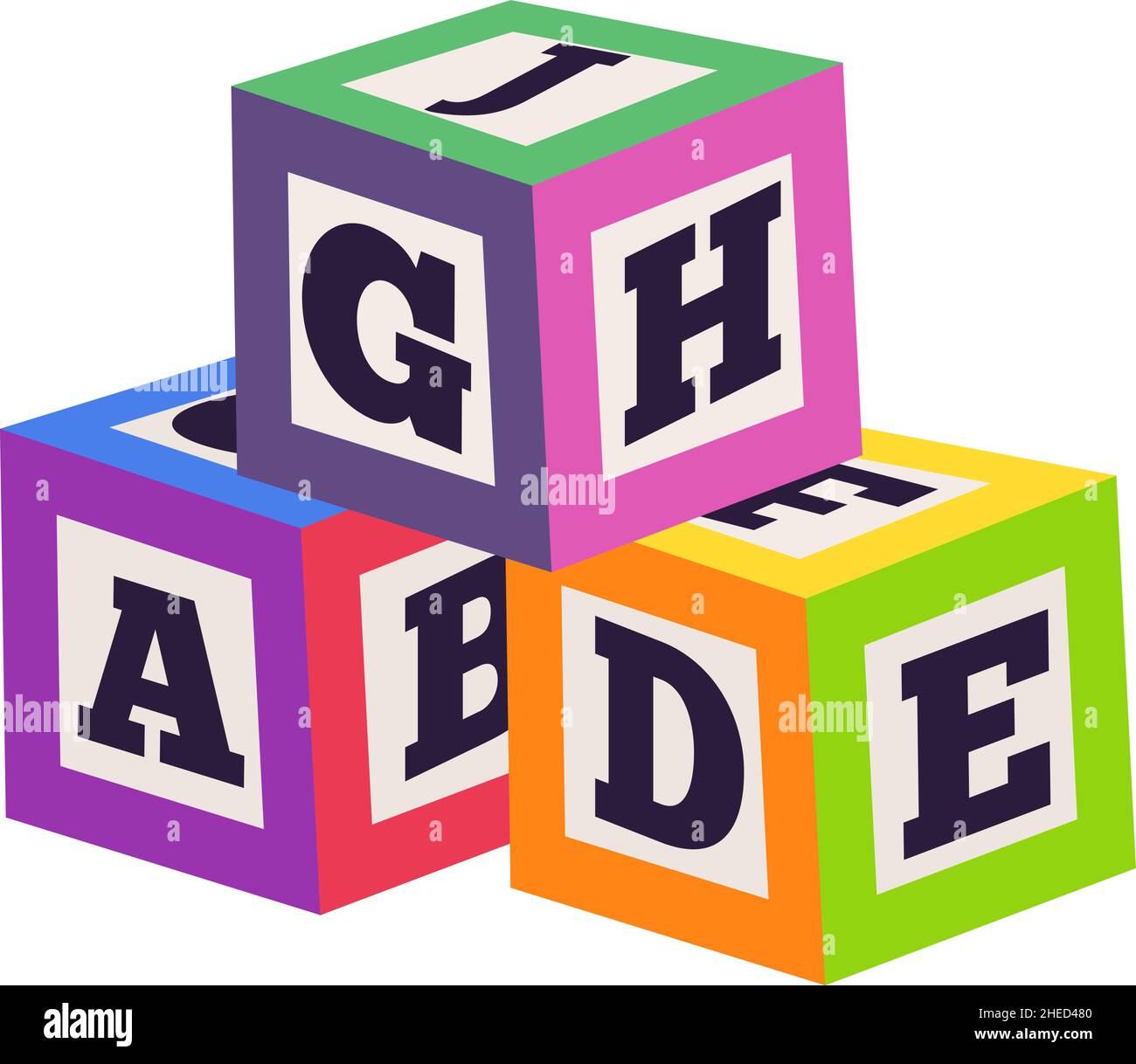 Alphabet blocks cartoon Cut Out Stock Images & Pictures - Alamy