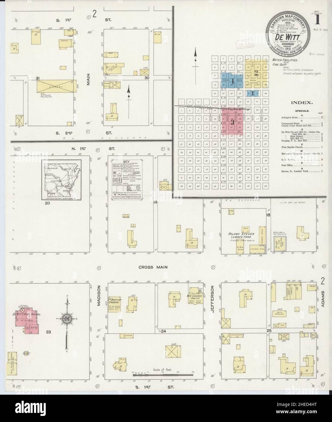 De witt arkansas map hi-res stock photography and images - Alamy