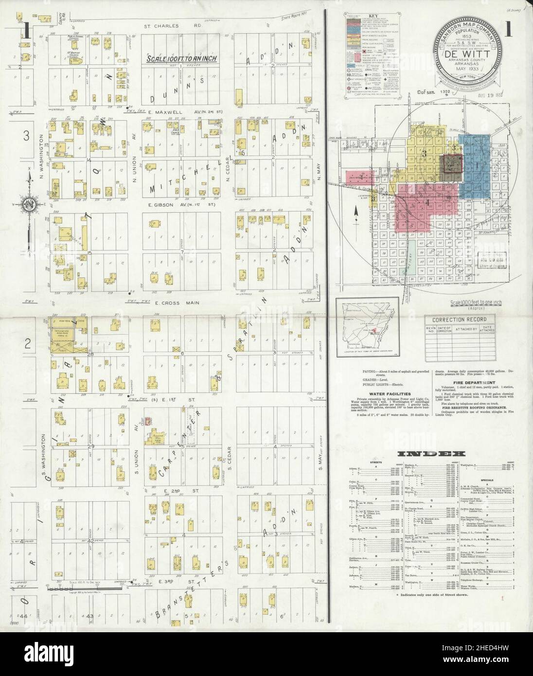 De witt arkansas map hi-res stock photography and images - Alamy