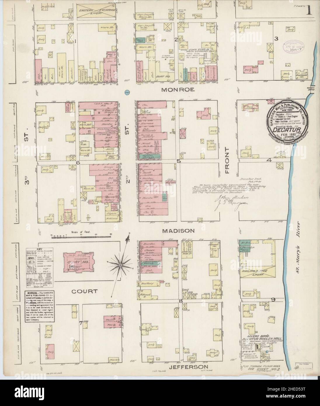 Decatur indiana map hi-res stock photography and images - Alamy