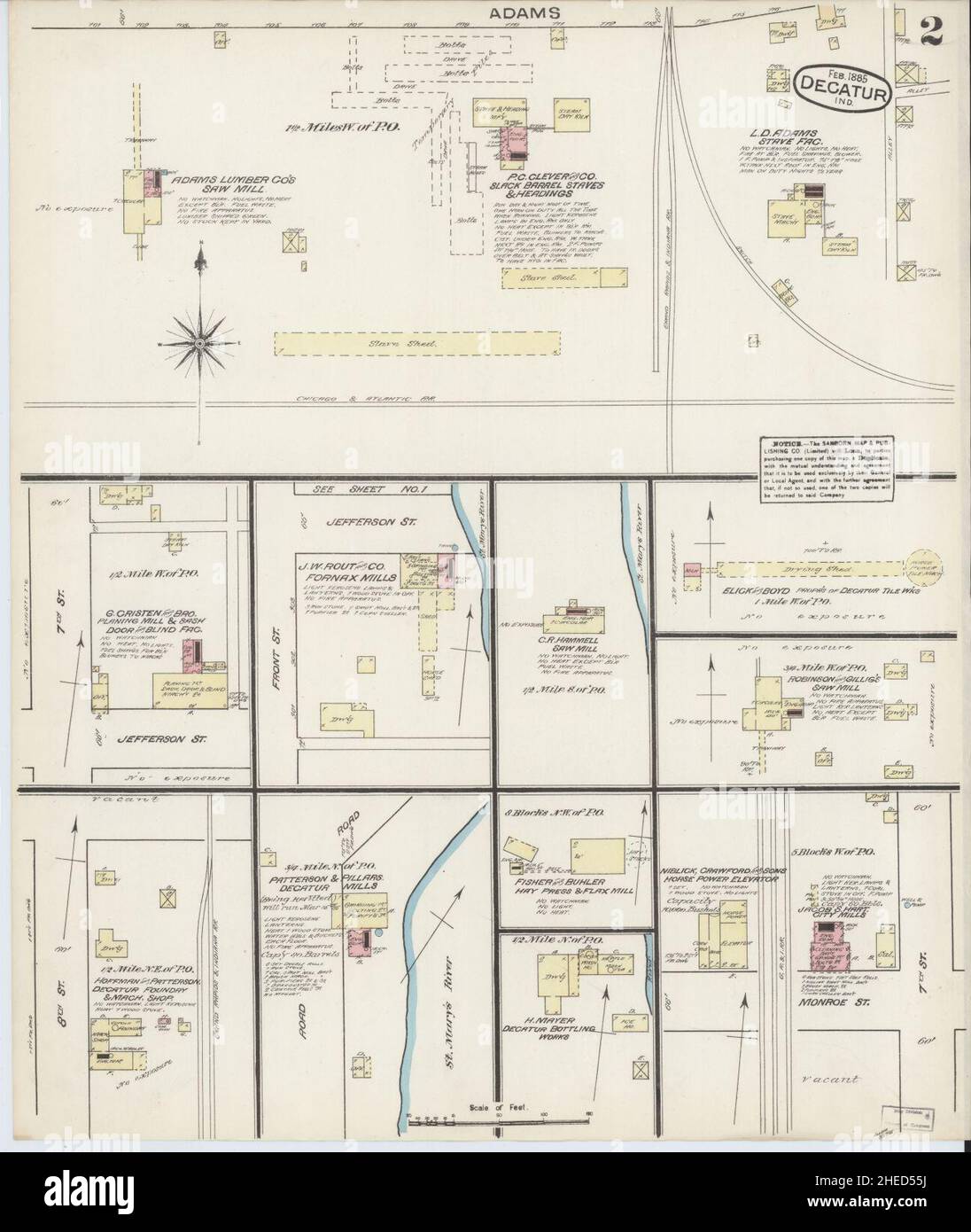 Decatur indiana map hi-res stock photography and images - Alamy