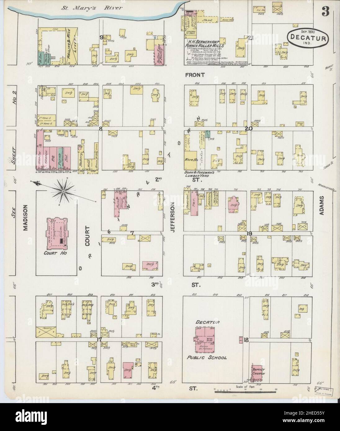 Decatur indiana map hi-res stock photography and images - Alamy