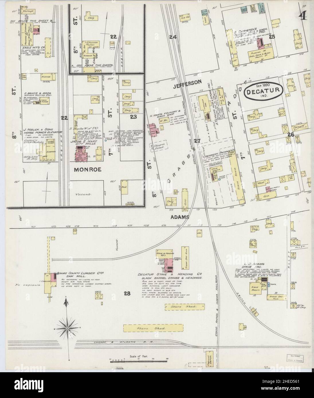 Decatur indiana map hi-res stock photography and images - Alamy