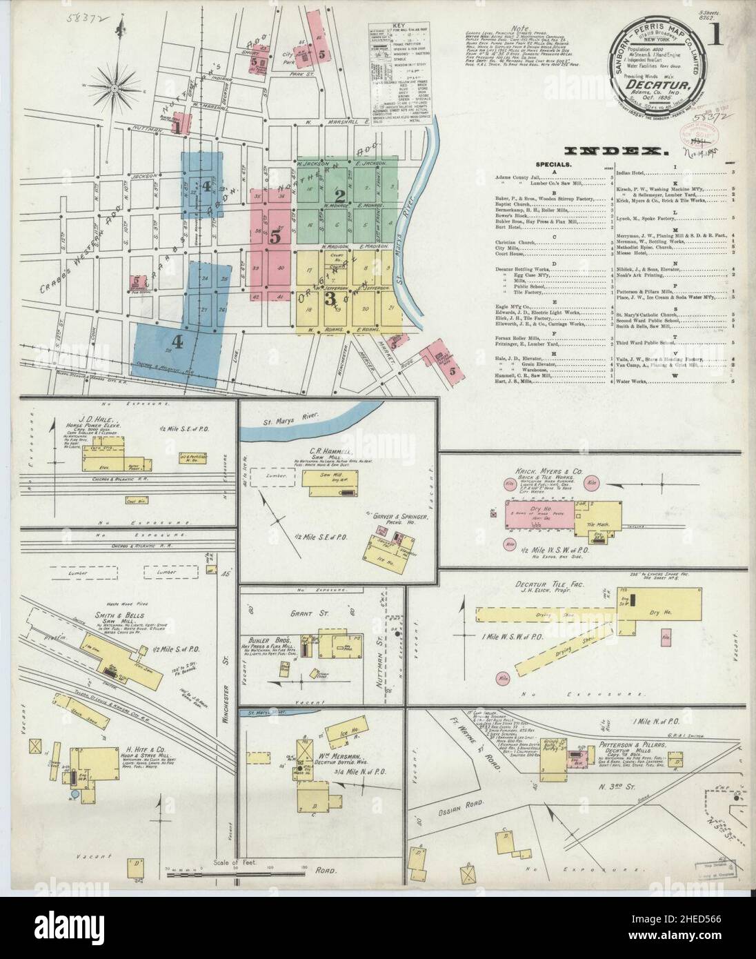 Decatur indiana map hi-res stock photography and images - Alamy