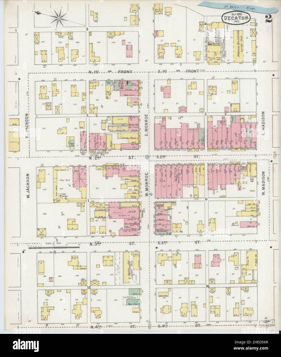 Decatur indiana map hi-res stock photography and images - Alamy