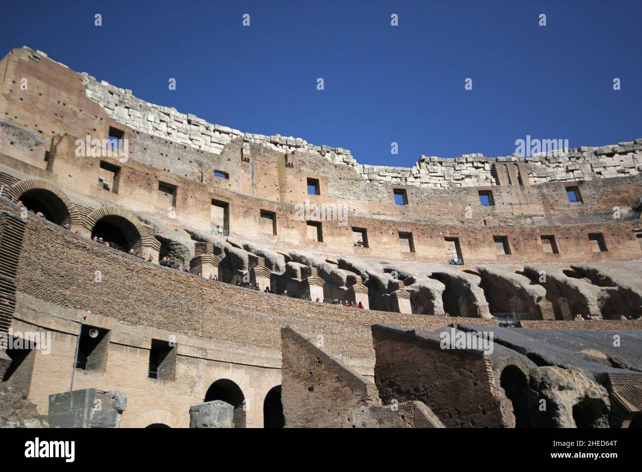 Various ruin sites in the city of Rome with historical backgrounds ...