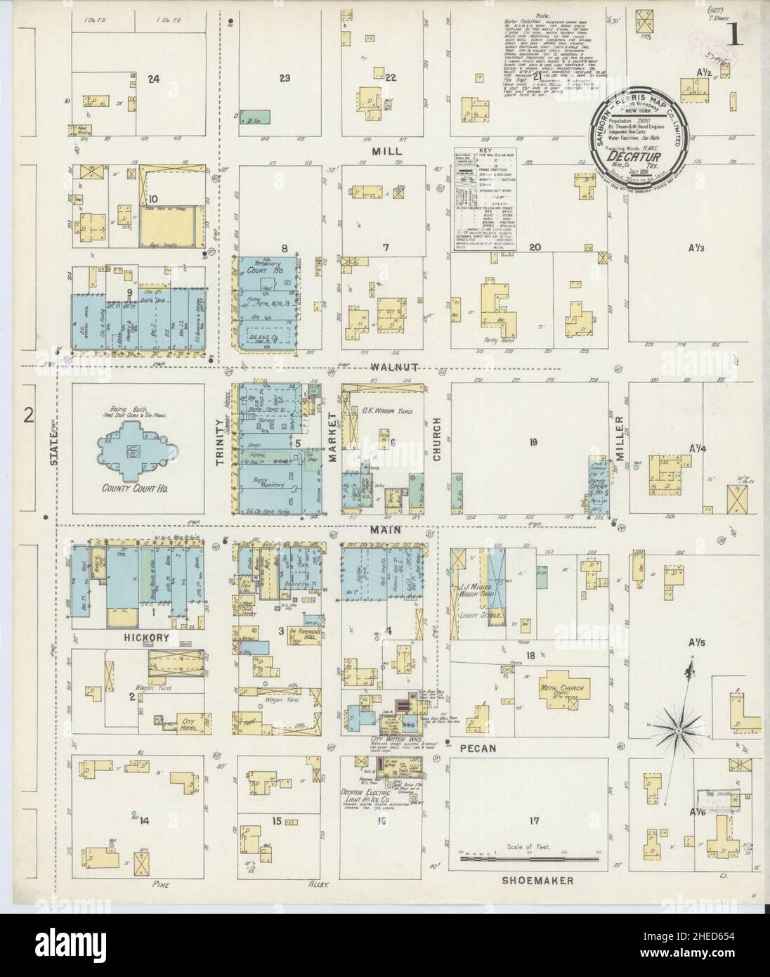 Map of decatur texas hi-res stock photography and images - Alamy