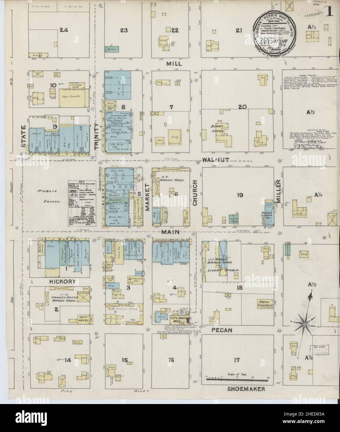 Map of decatur texas hi-res stock photography and images - Alamy