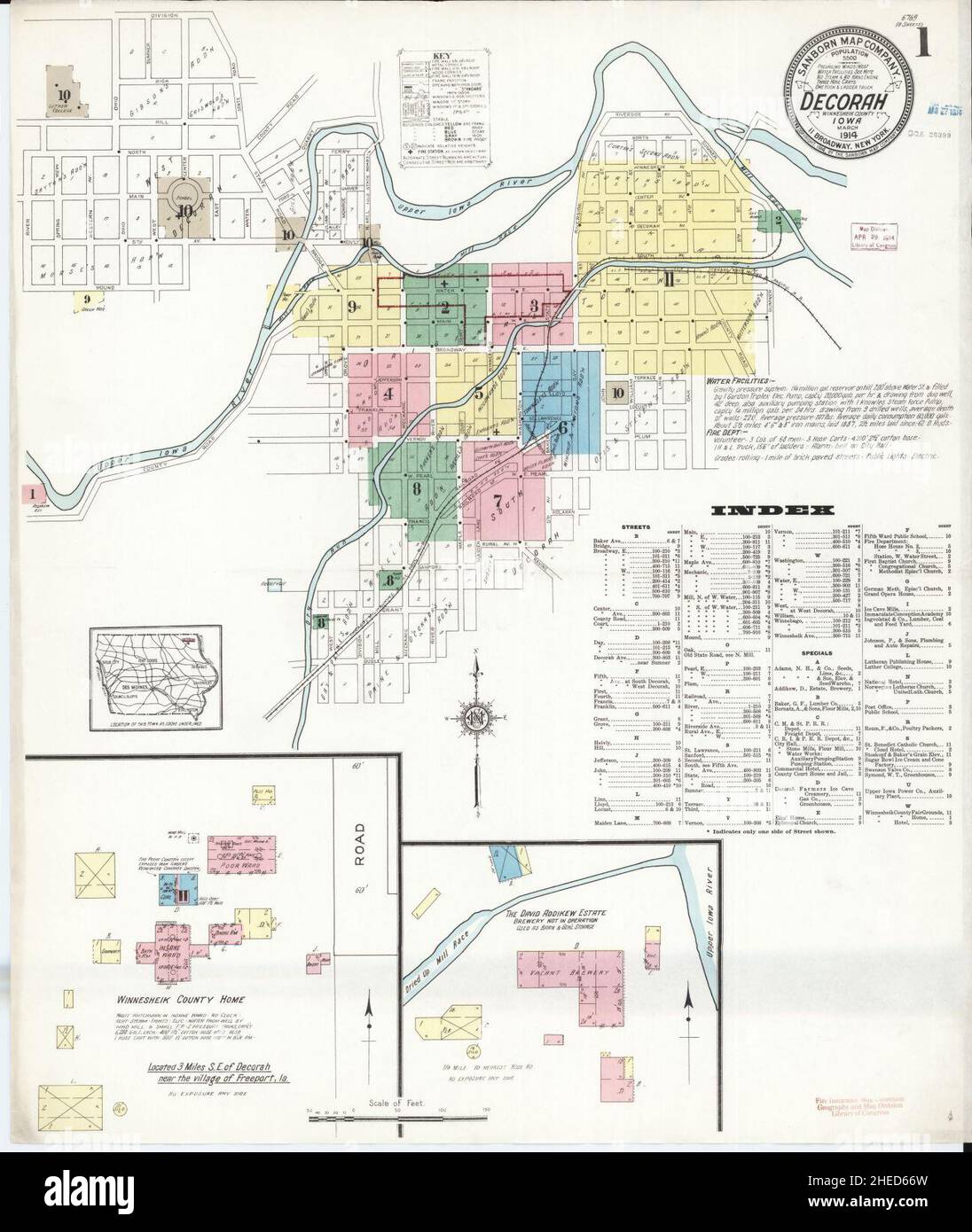 Decorah map hi-res stock photography and images - Alamy