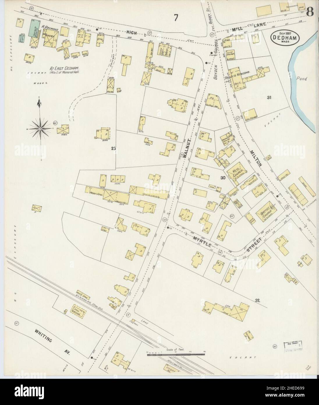Map of dedham massachusetts hi-res stock photography and images - Alamy