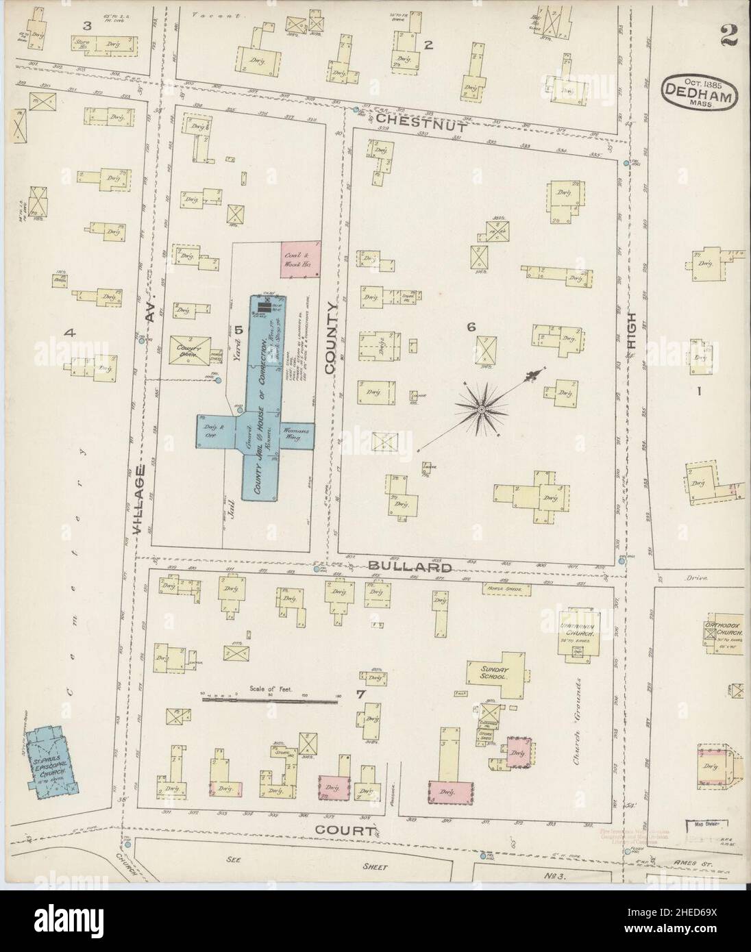 Dedham massachusetts map hi-res stock photography and images - Alamy