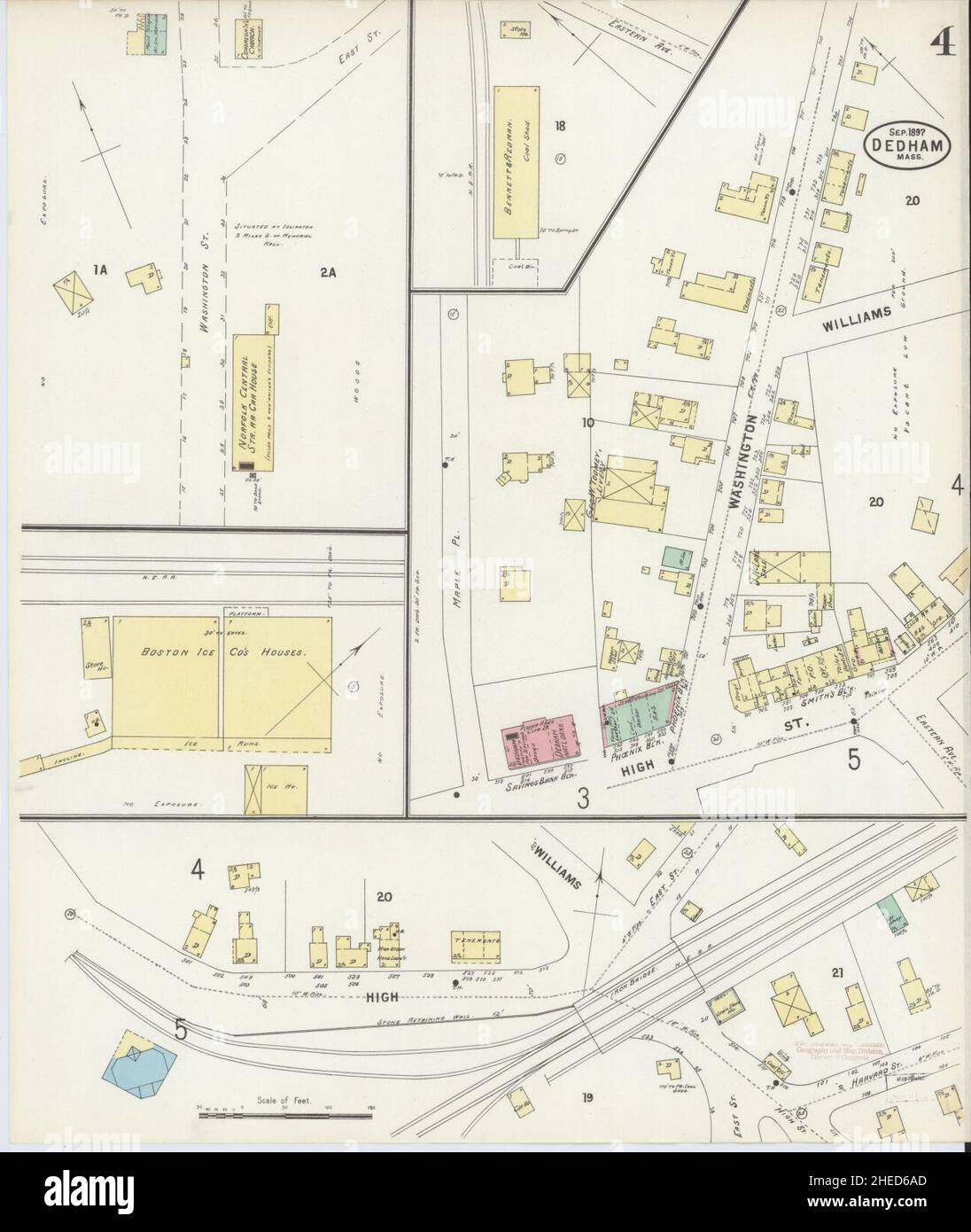 Dedham massachusetts map hi-res stock photography and images - Alamy