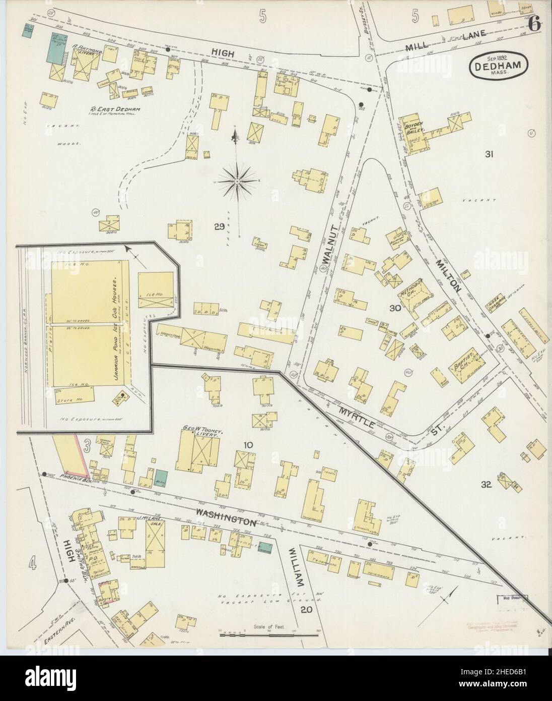 Map of dedham massachusetts hi-res stock photography and images - Alamy