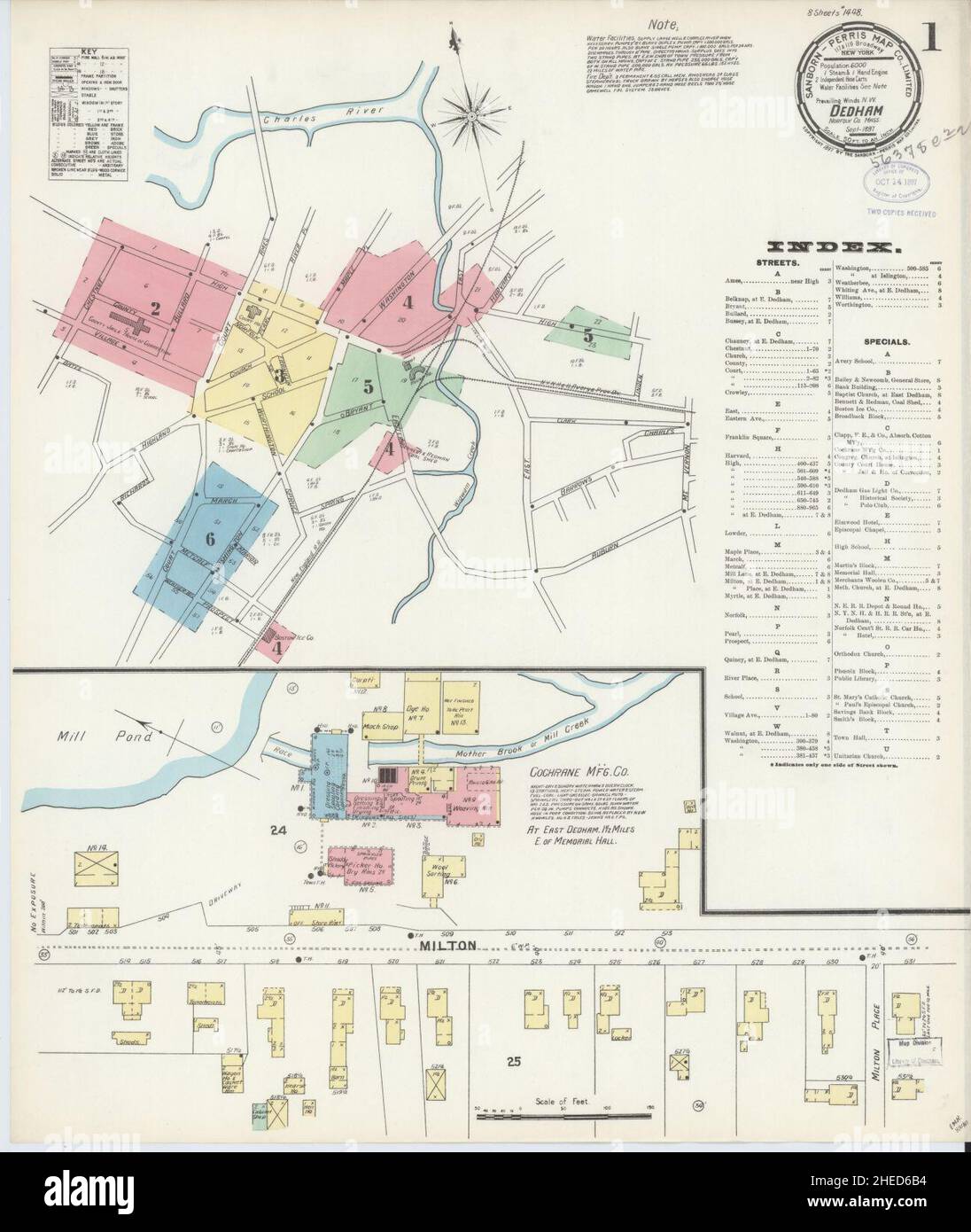 Map of dedham massachusetts hi-res stock photography and images - Alamy