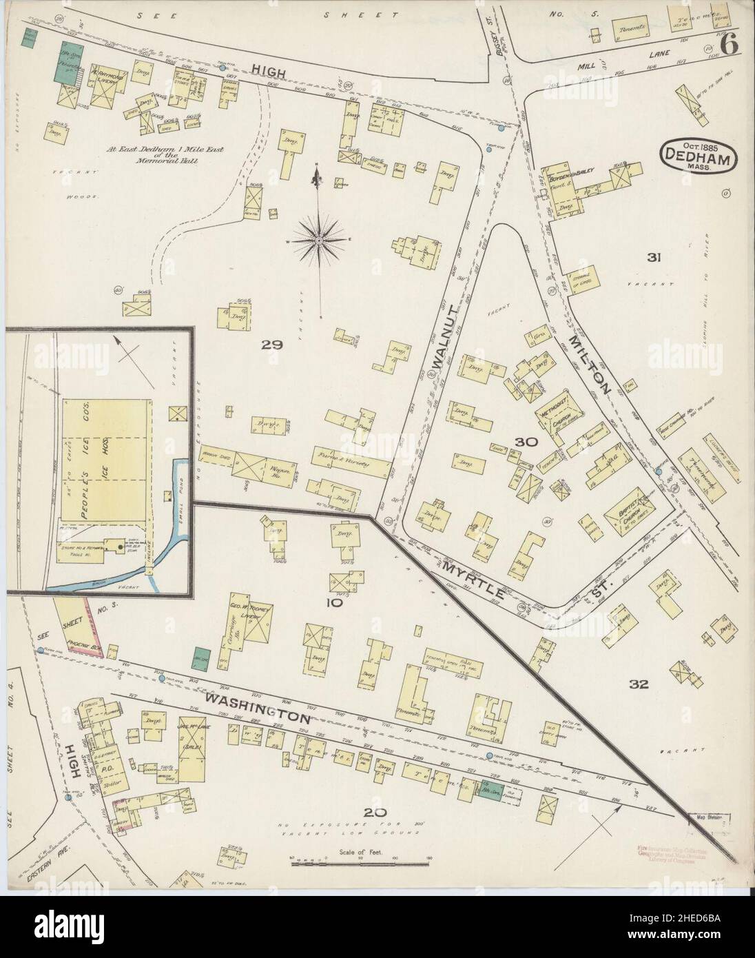 Map of dedham massachusetts hi-res stock photography and images - Alamy