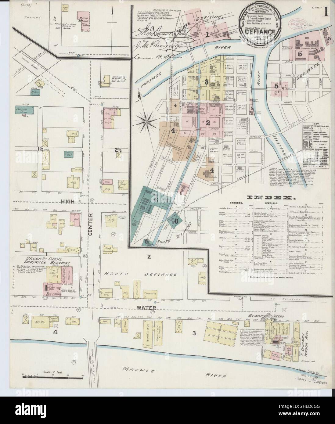 Map of defiance ohio hi-res stock photography and images - Alamy