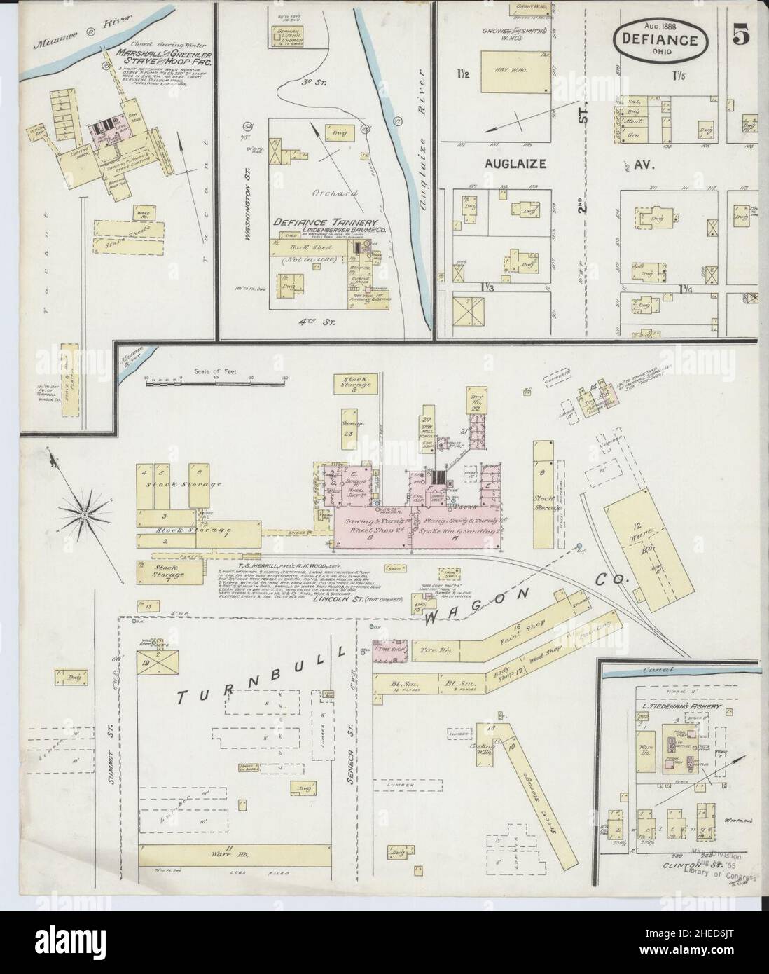 Map of defiance ohio hi-res stock photography and images - Alamy