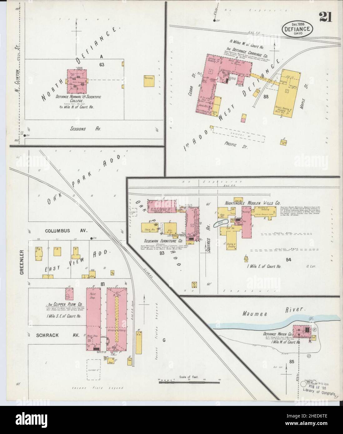 Map of defiance ohio hi-res stock photography and images - Alamy
