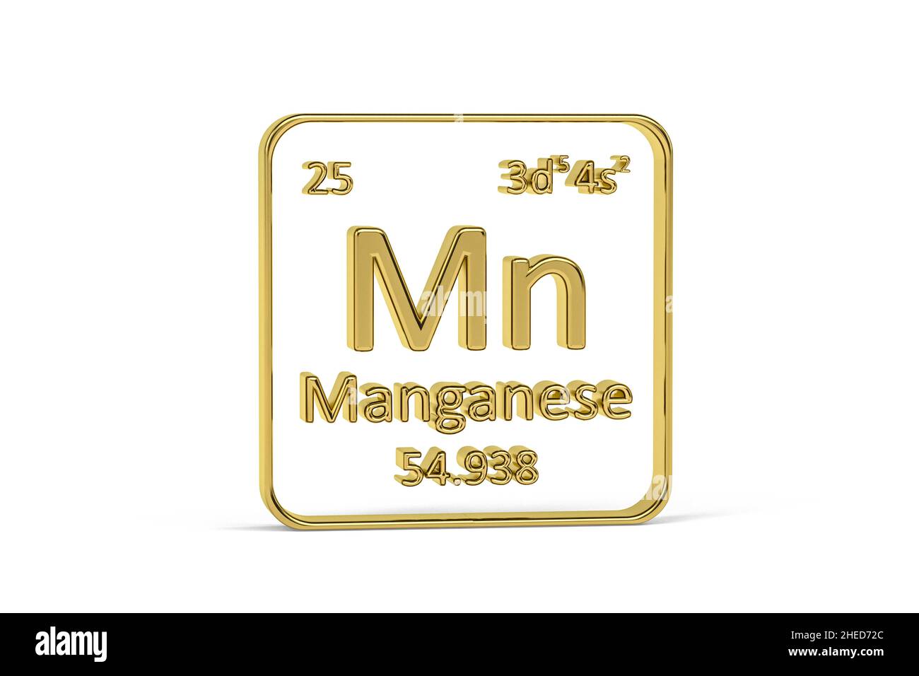 Golden 3D periodic table icon - periodic table element isolated on ...