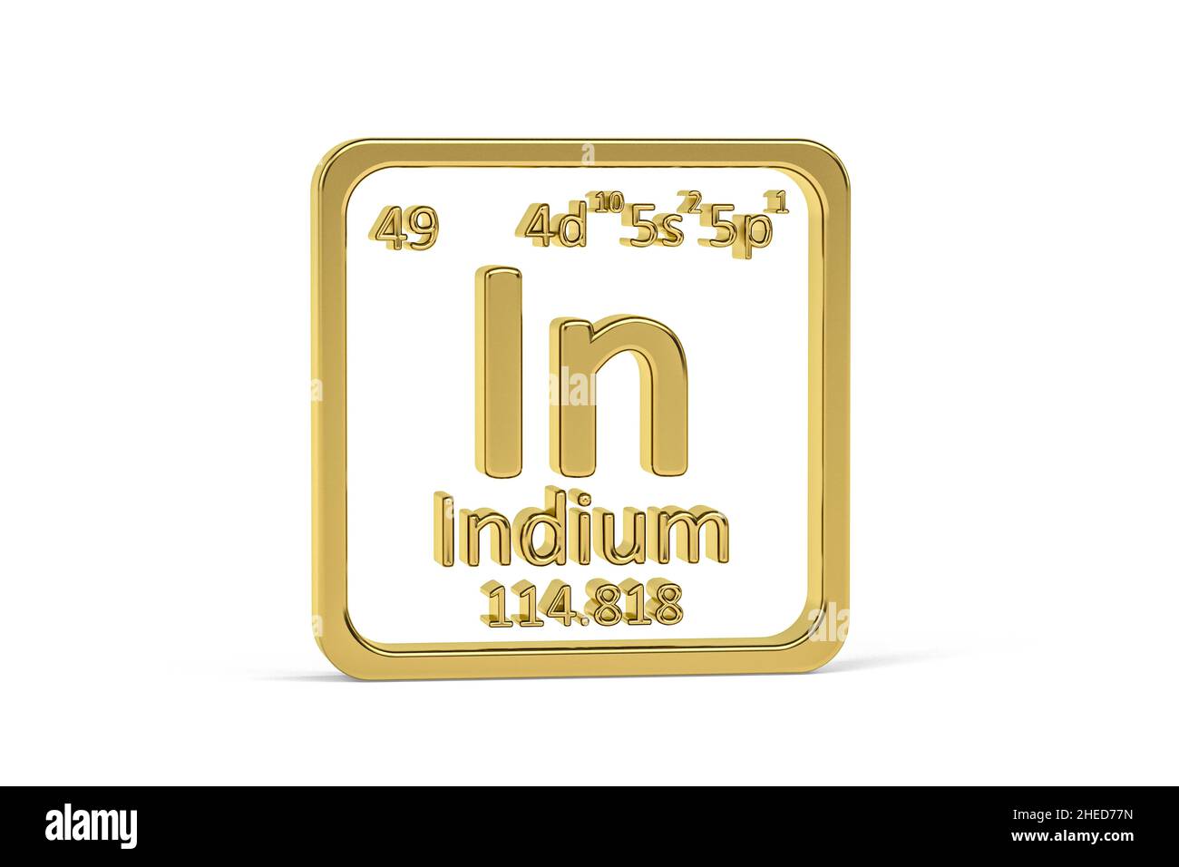 Golden 3D periodic table icon - periodic table element isolated on ...