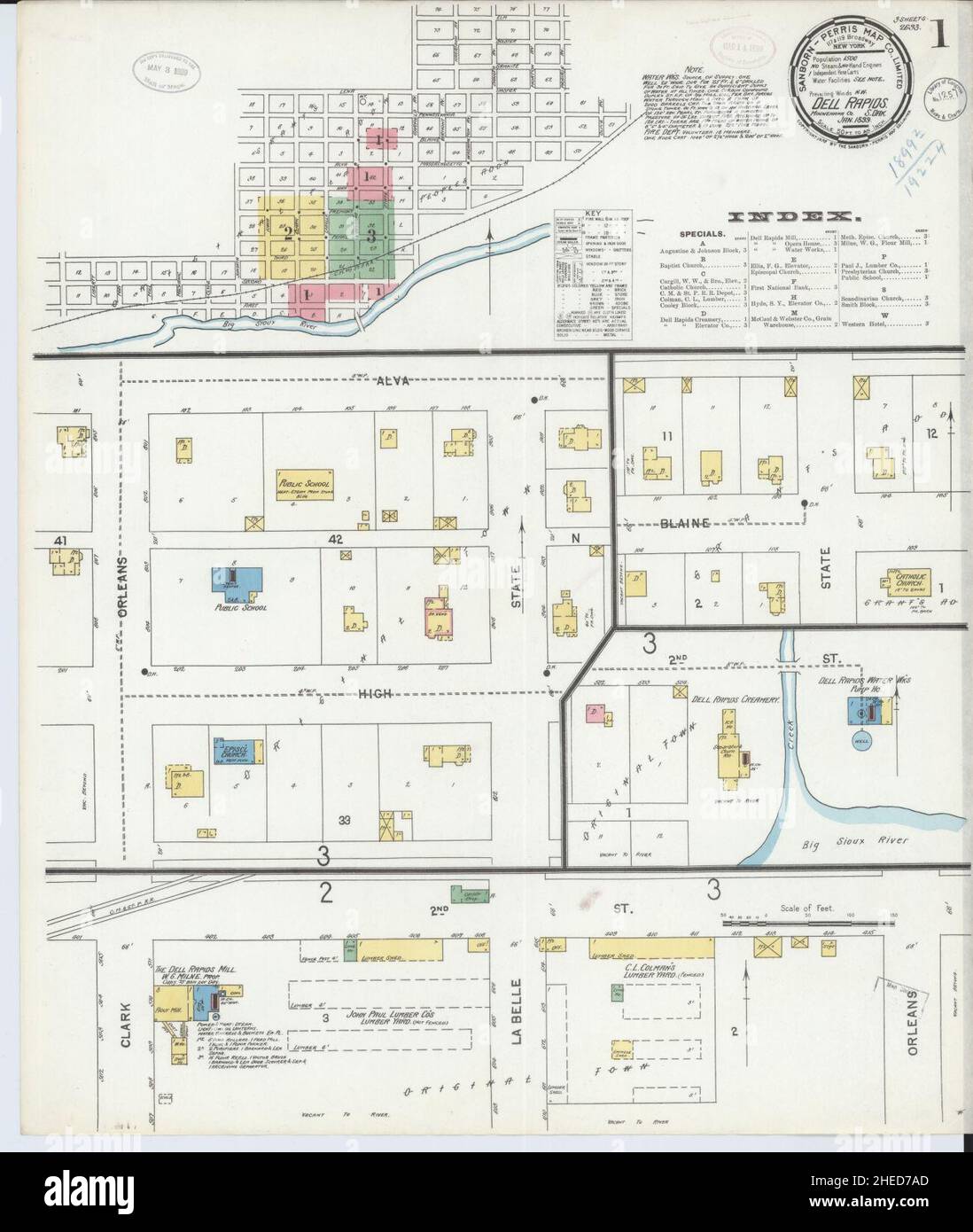 Dell rapids map hi-res stock photography and images - Alamy