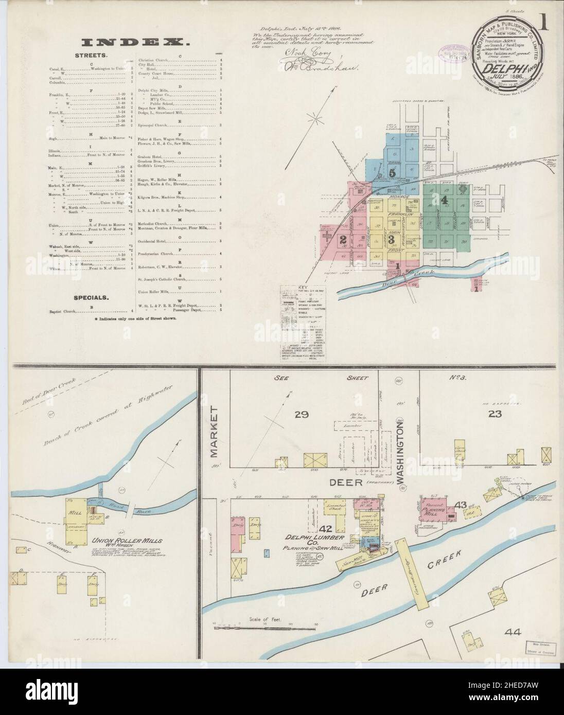 Delphi indiana map hi-res stock photography and images - Alamy
