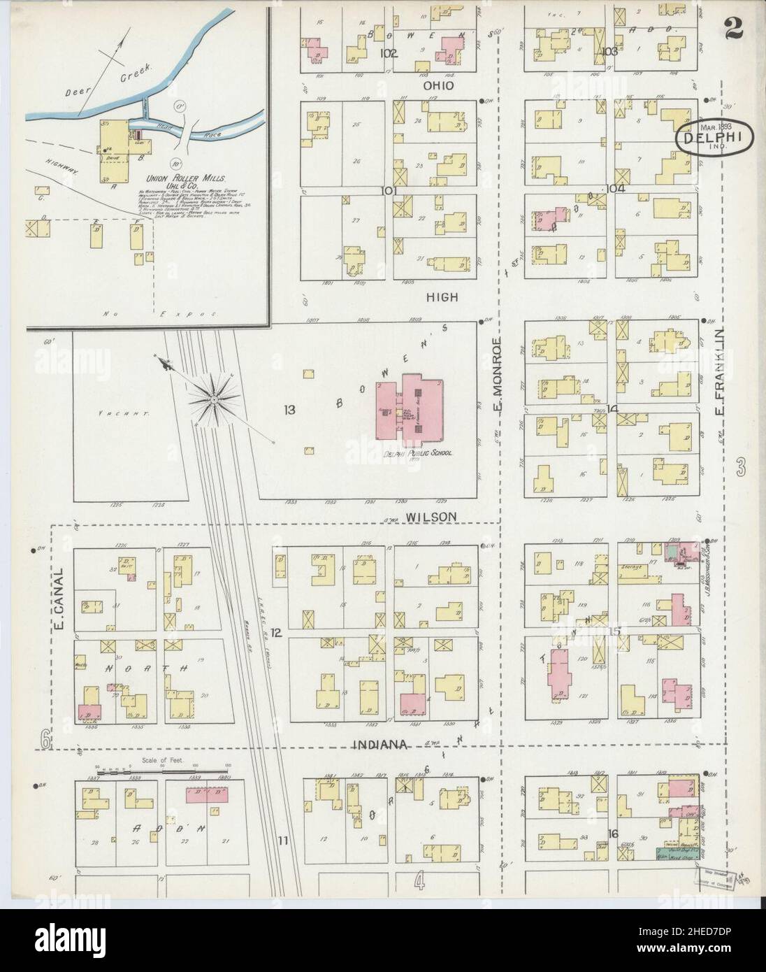Delphi indiana map hi-res stock photography and images - Alamy