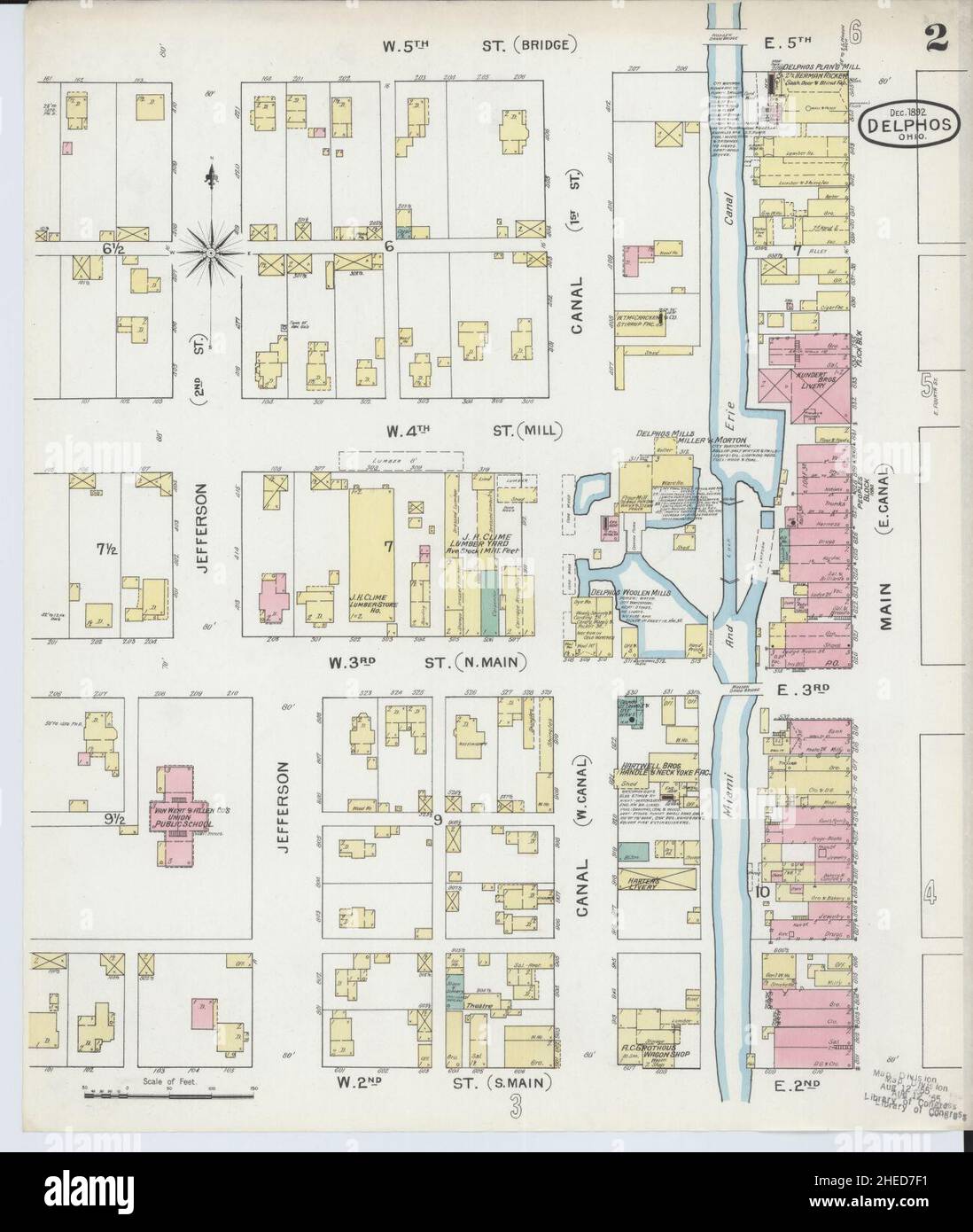 Delphos map hi-res stock photography and images - Alamy