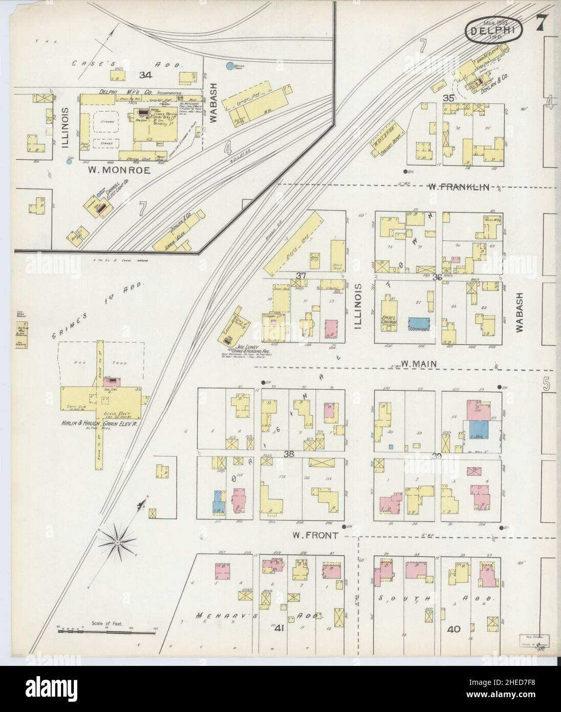 Delphi indiana map hi-res stock photography and images - Alamy