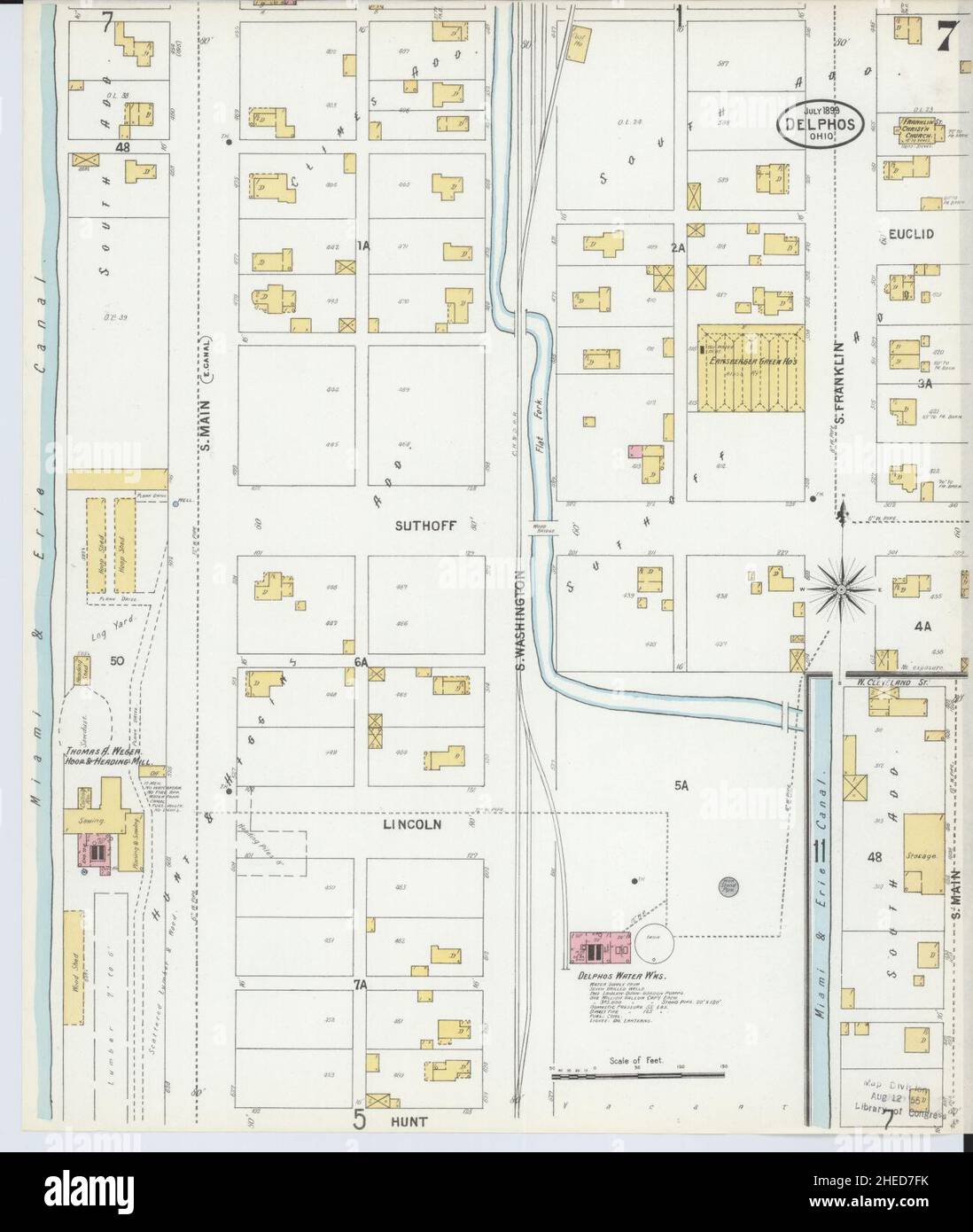 Delphos map hi-res stock photography and images - Alamy
