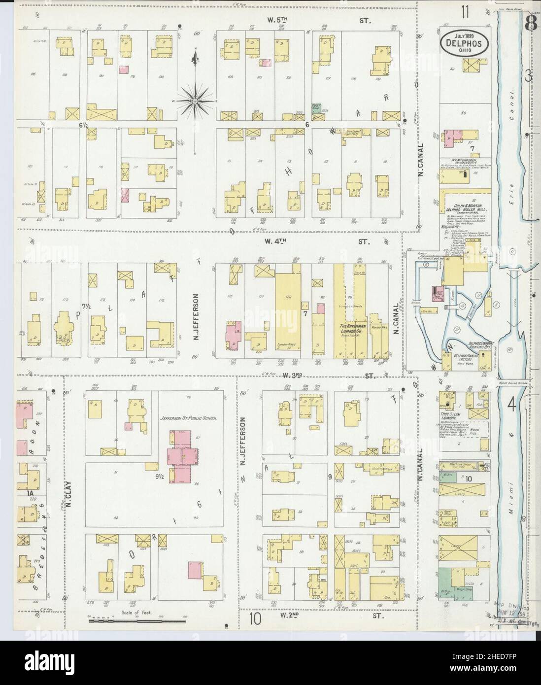 Delphos map hi-res stock photography and images - Alamy