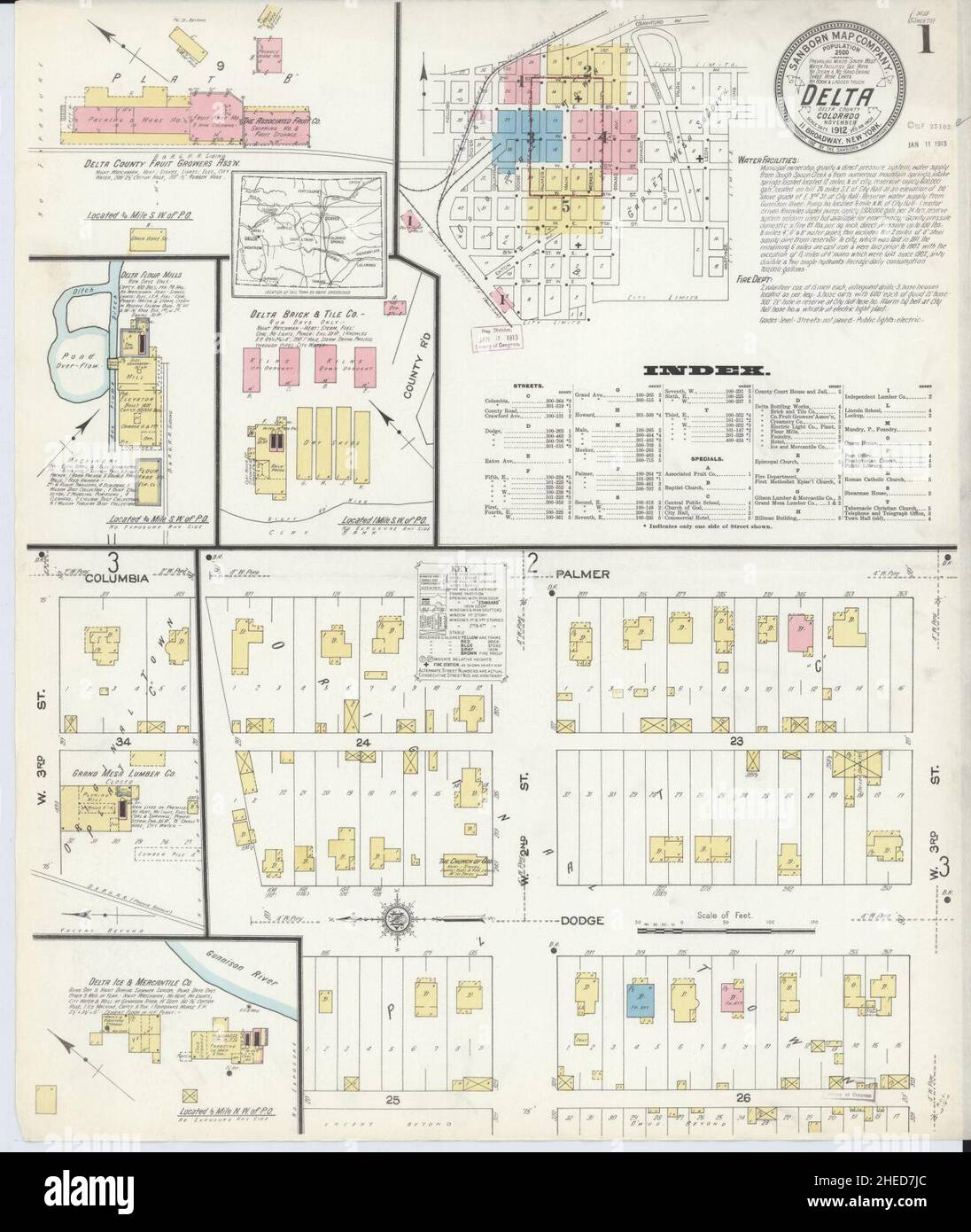 Delta colorado map hi-res stock photography and images - Alamy