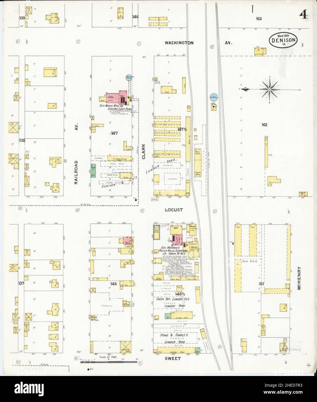 Denison map hi-res stock photography and images - Alamy