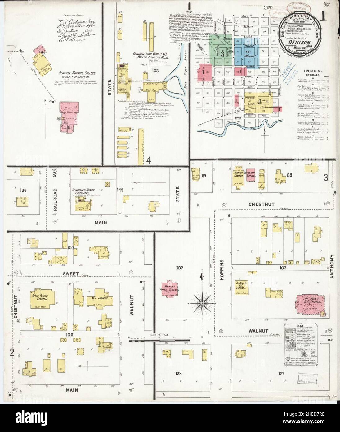 Denison iowa map hi-res stock photography and images - Alamy