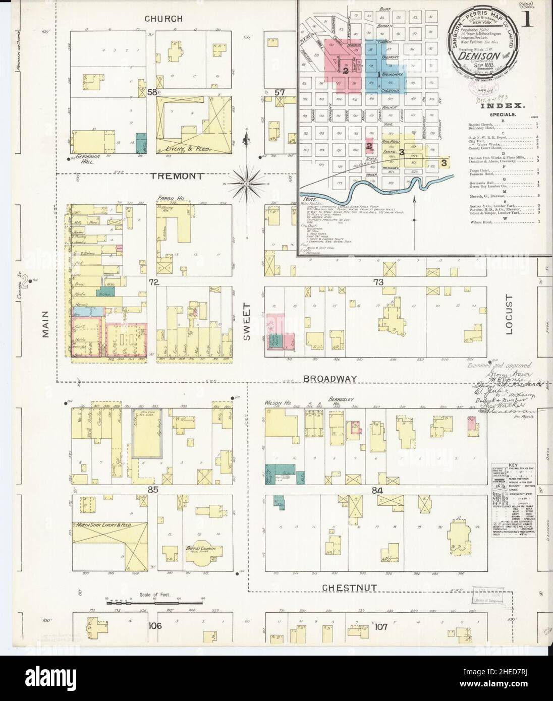 Denison map hi-res stock photography and images - Alamy