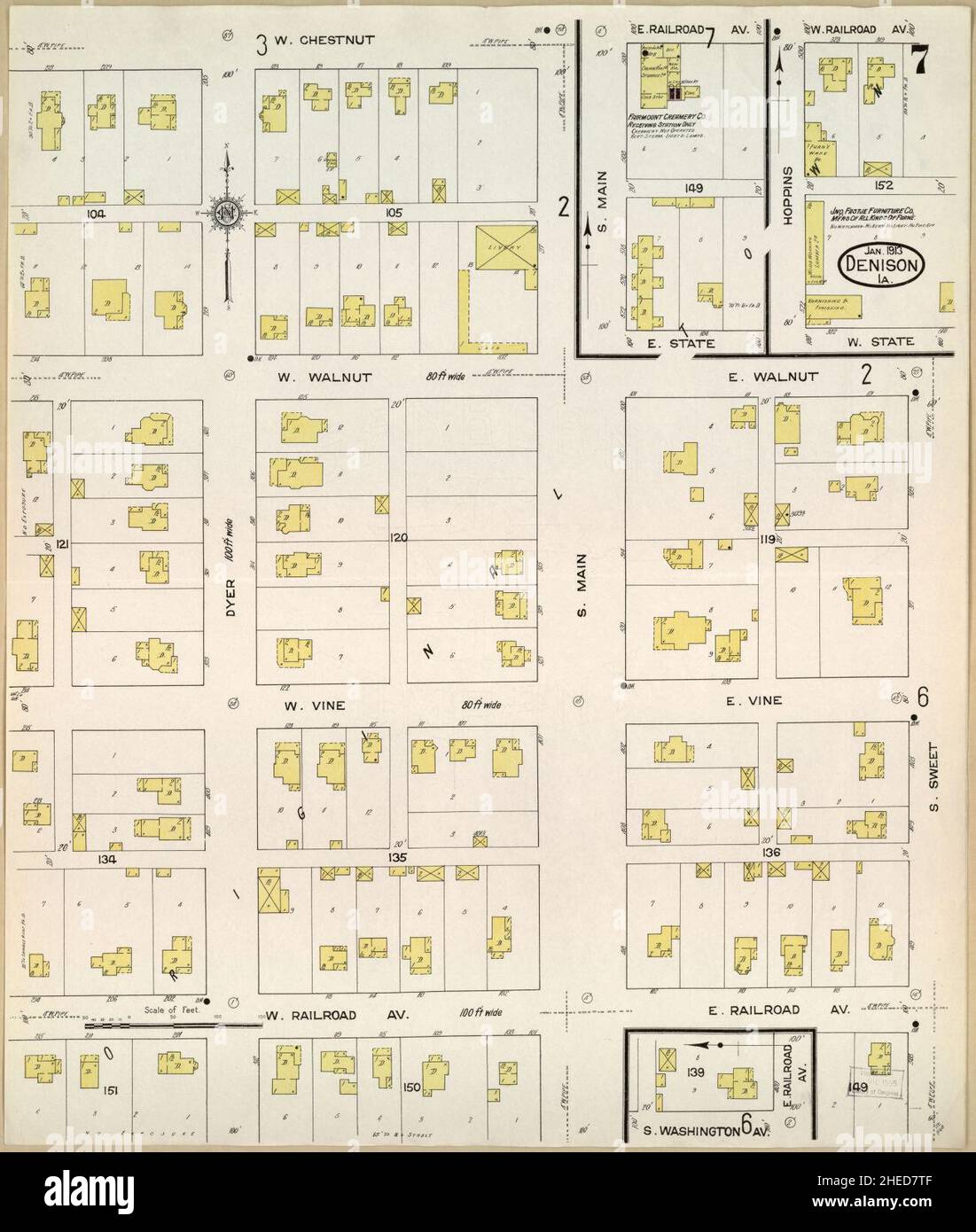 Denison iowa map hi-res stock photography and images - Alamy