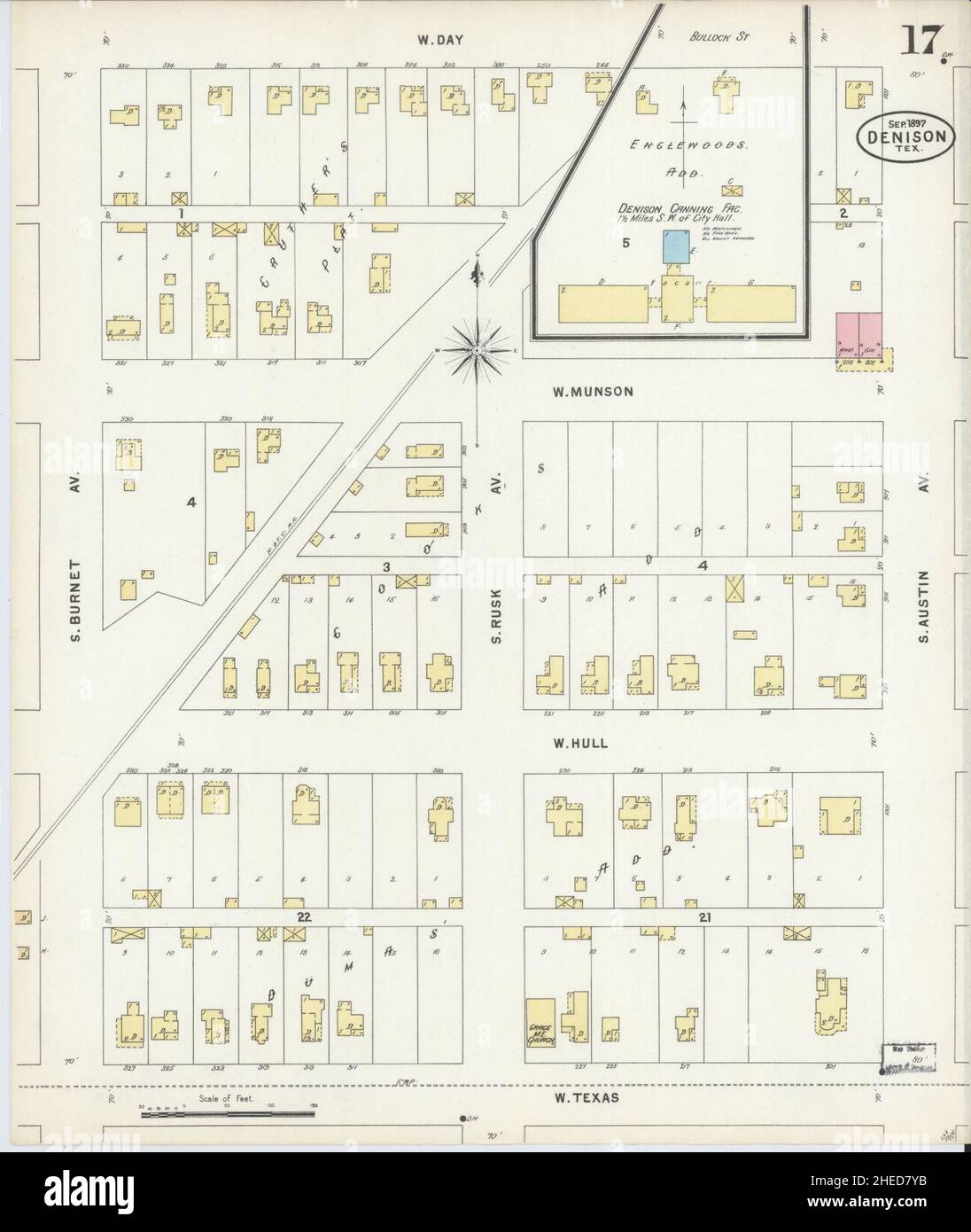 Denison map hi-res stock photography and images - Alamy