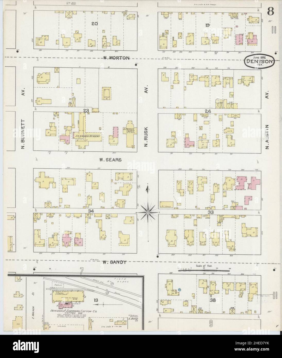 Denison map hi-res stock photography and images - Alamy