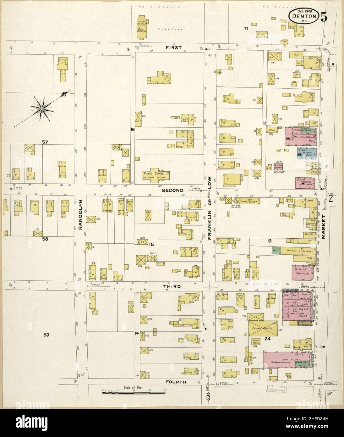 Sanborn Fire Insurance Map from Denton, Caroline County, Maryland Stock ...