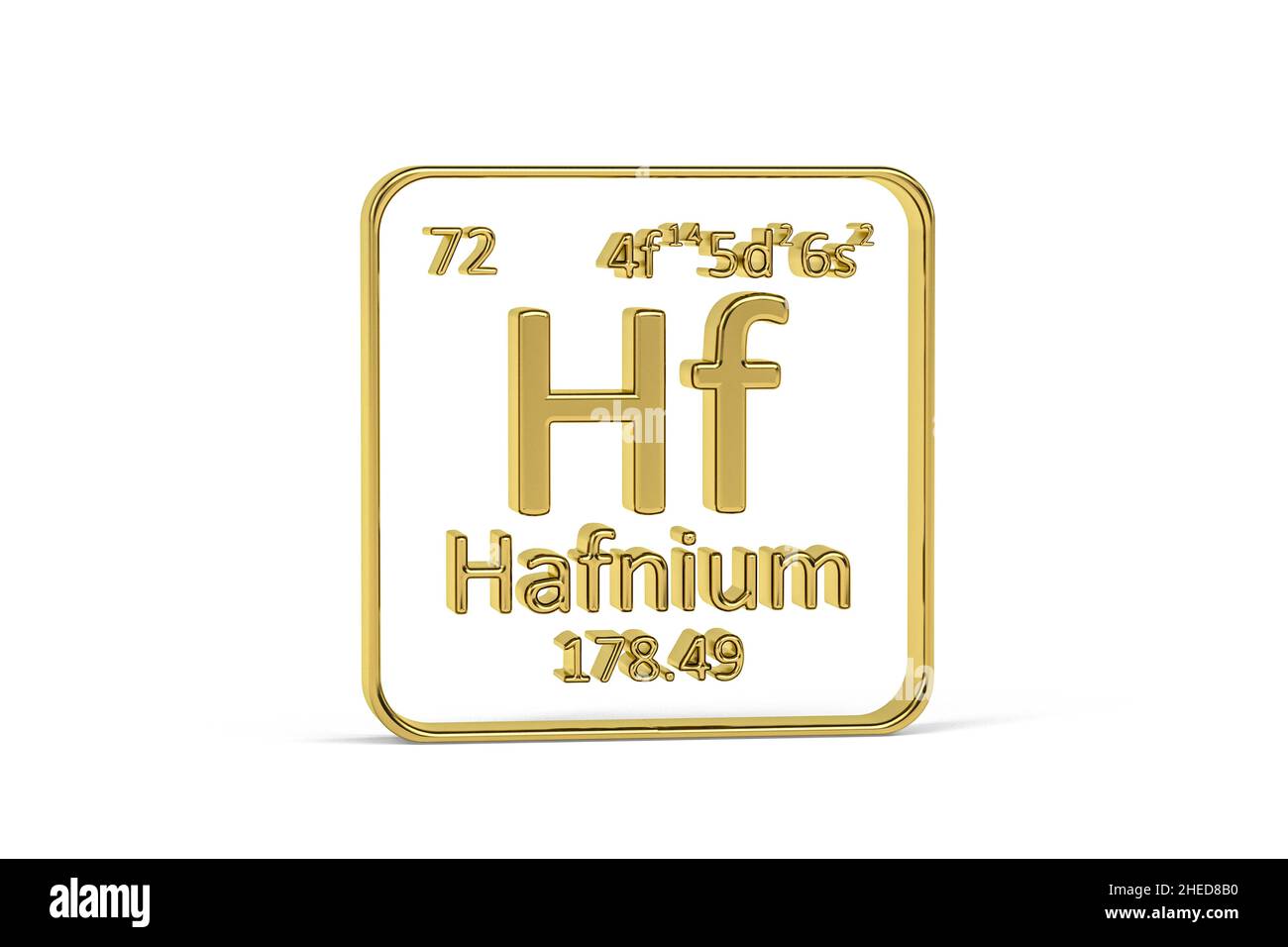 Golden 3D periodic table icon - periodic table element isolated on ...