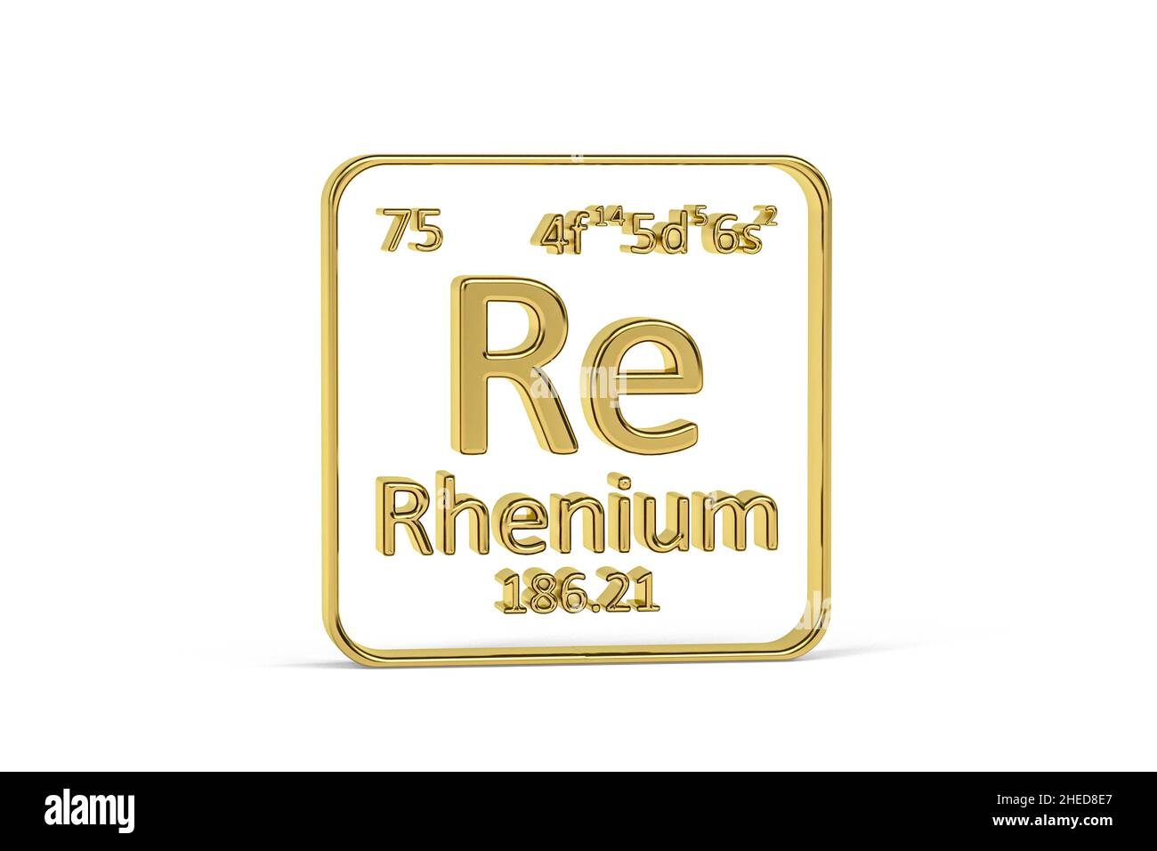 Golden 3D periodic table icon - periodic table element isolated on ...
