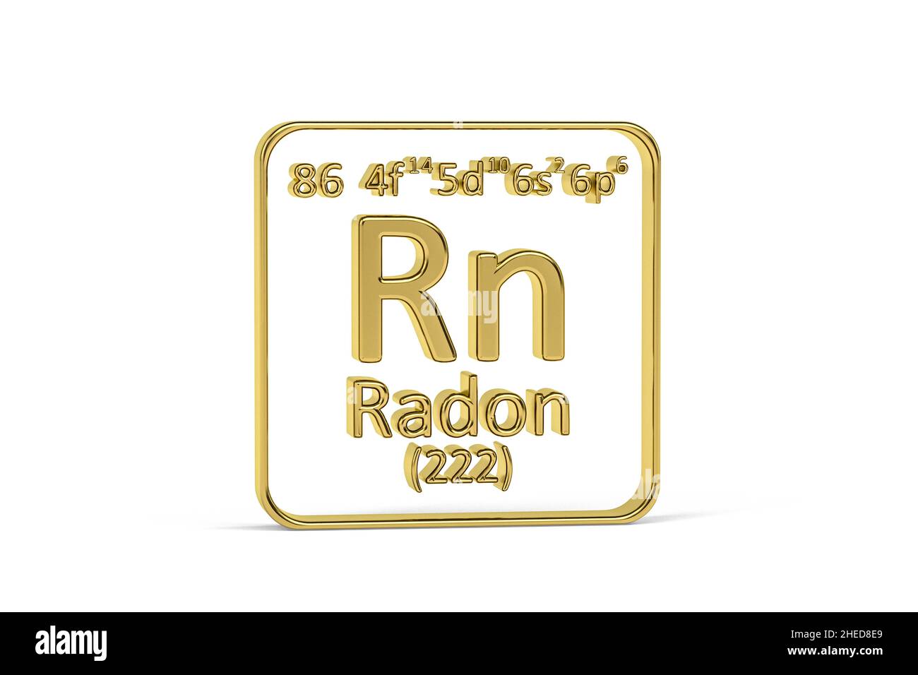 Golden 3D periodic table icon - periodic table element isolated on ...