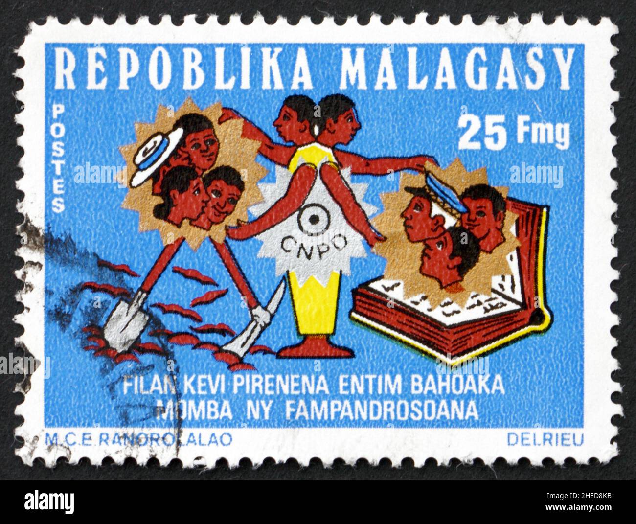 REPUBLICA MALAGASY - CIRCA 1974: a stamp printed in the Malagasy ...