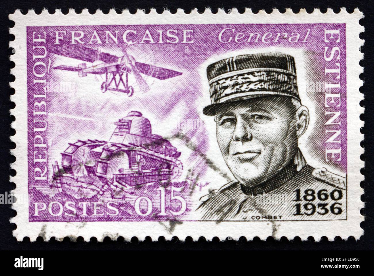 FRANCE - CIRCA 1960: a stamp printed in the France shows General Jean ...