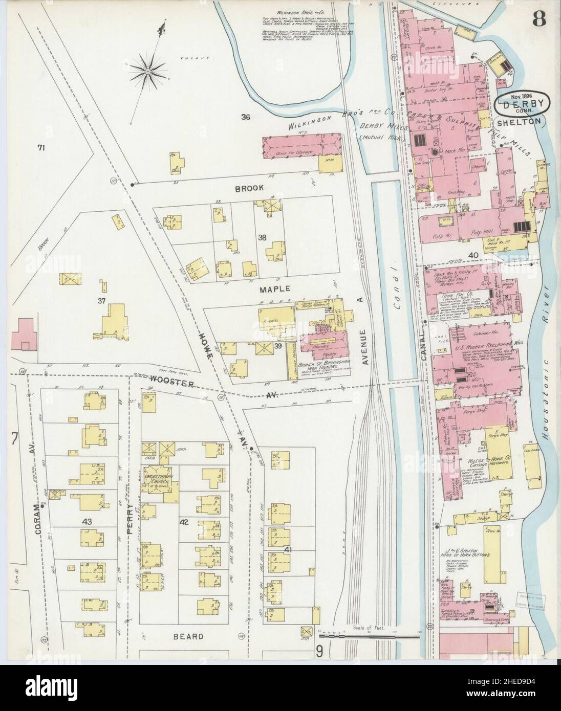 Derby connecticut map hi-res stock photography and images - Alamy